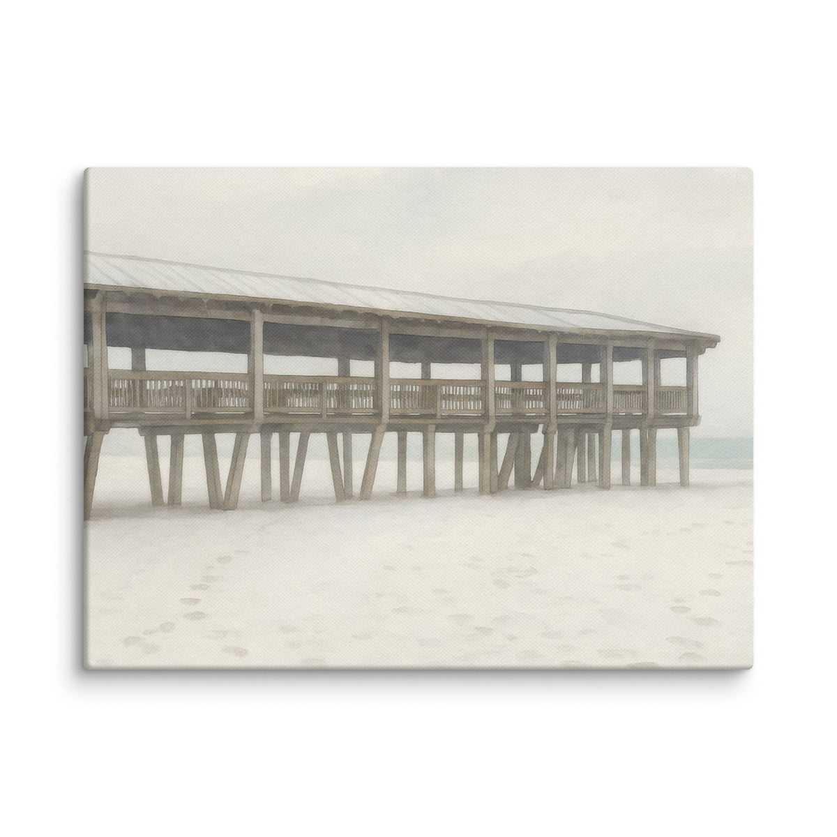 Snow on the Beach Watercolor Canvas – Pineapple Willy's